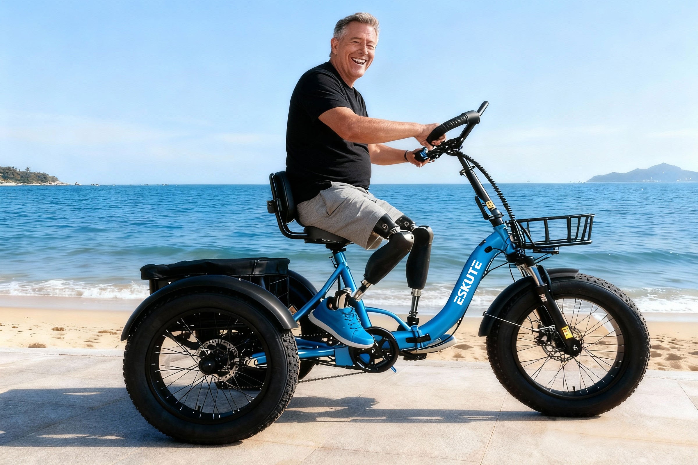 48V 20.8Ah Butterfly Handlebar 1200W Eskute®T300 Pro Folding Electric ...